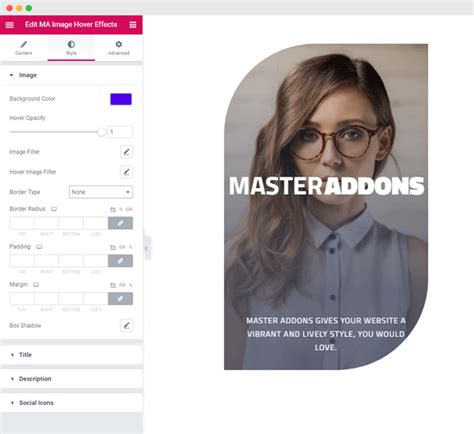 25 elementor text over image effect collection master addons