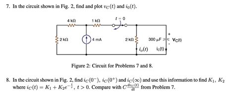 In The Circuit Shown In Fig Find And Plot Vc T And Io T K K K K F Vc