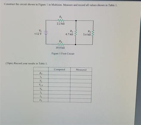 Solved Construct The Circuit Shown In Figure In Multisim Chegg