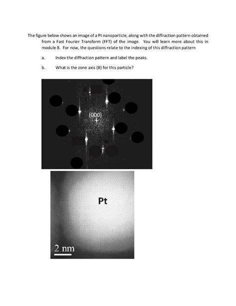 Solved The Figure Below Shows An Image Of A Pt Nanoparticle