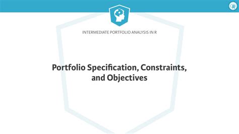 Ppt Portfolio Specification Constraints And Objectives Intermediate Powerpoint