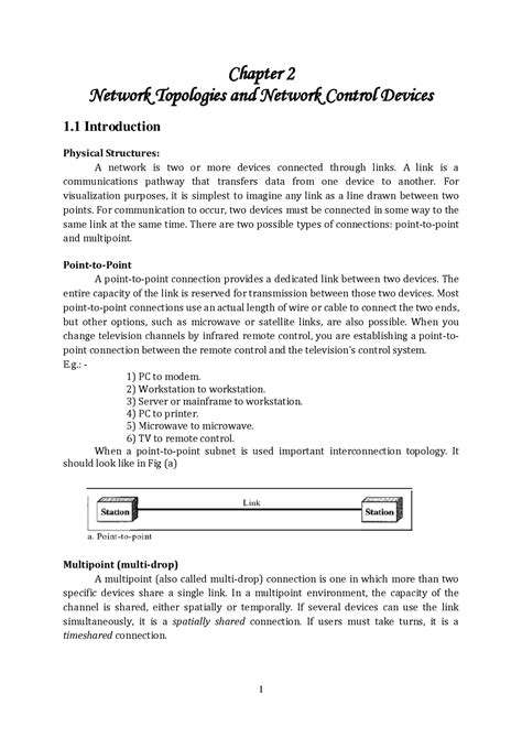 chapter 2 network topologies and network control devices slides