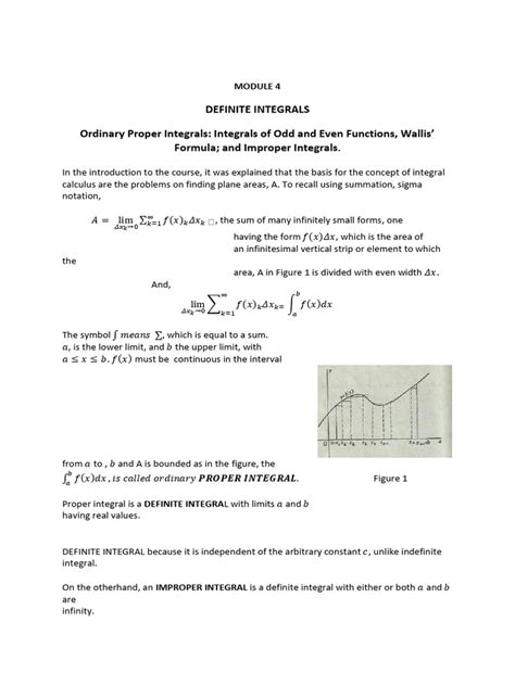 Module 4 Lecture Notes Pdf Integral Summation