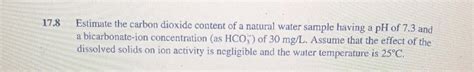 Solved 8 Estimate The Carbon Dioxide Content Of A Natural Chegg Com