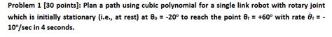 Solved Problem 1 30 Points Plan A Path Using Cubic
