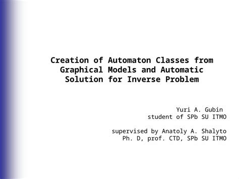 ppt creation of automaton classes from graphical models and automatic