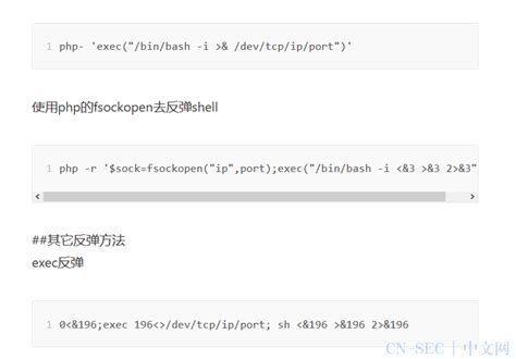 常用linux反弹shell的方式 Cn Sec 中文网 常用linux反弹shell的方式 Cn Sec 中文网