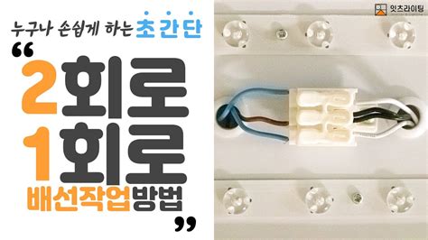 ⚡️누구나 손쉽게 하는 초간단 2회로 1회로 배선연결 방법 배선연결🔔 Youtube