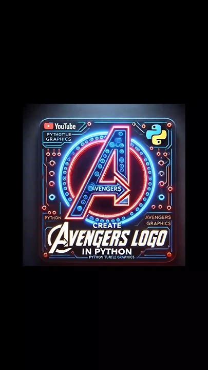 Avengers Logo Python Code Turtle Graphics Free Source Code Youtube
