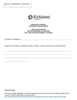 Sex Shop Application Application Doc Template PdfFiller