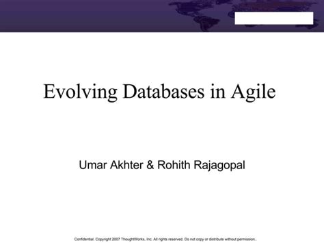 Evolving Agile Databases Ppt
