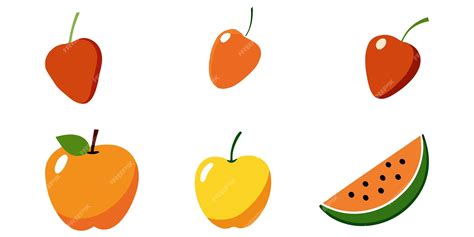 Un Dibujo De Frutas Y Verduras Con Una Imagen De Una Fruta En él