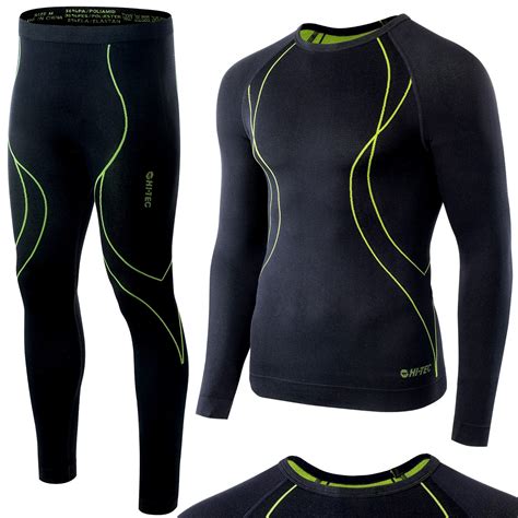 Bielizna Termoaktywna Hi Tec Ikar Set Męska M Czarno Lime Spodnie