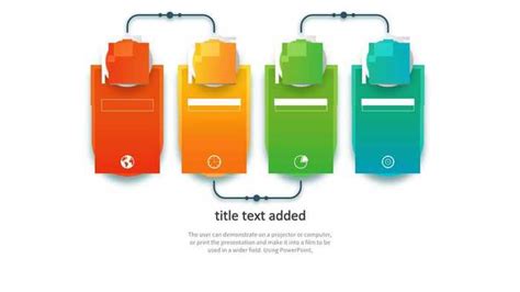 Four Interlinked Colored Boxes A Visual Guide PowerPoint Template Free Download Pikbest
