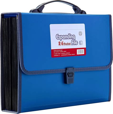 Fanwu 26 Pockets Expanding File Accordion Folder With Handle Letter A4 Paper Size Expandable