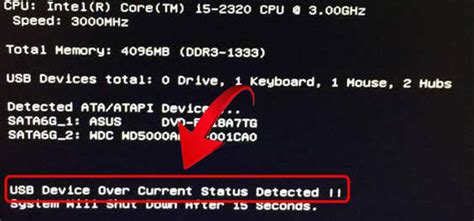 USB Device Over Current Status Detected Potential Power Supply Problem Hardware Centric