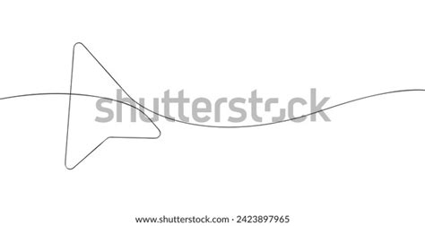 Single Line Drawing Cursor Continuous Line Stock Vector Royalty Free