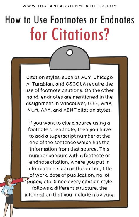 how to use footnotes and endnotes in assignments to cite the sources