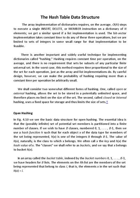 The Hash Table Data Structure The Bit Vector Implementation Takes Constant Time To Do Any Of