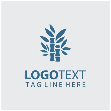 대나무 로고 터 일러스트레이션 프리미엄 벡터