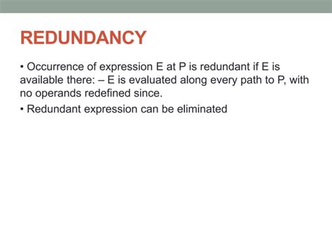 Partial Redundancy Elimination Pptx