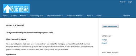 Ojs 3 Theme Gallery See Demo And Download Open Journal System Services
