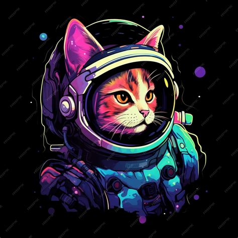 Premium Ai Image A Close Up Of A Cat Wearing A Space Suit With A Helmet Generative Ai