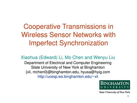 Ppt Cooperative Transmissions In Wireless Sensor Networks With