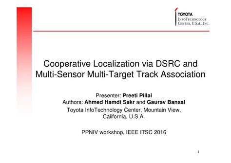 Ppt Cooperative Localization Via Dsrc And Multi Sensor Multi Target Powerpoint Presentation