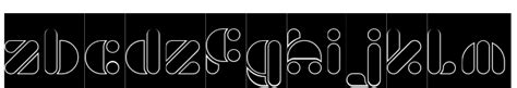 moon river hollow inverse font decorative display futurist what font is