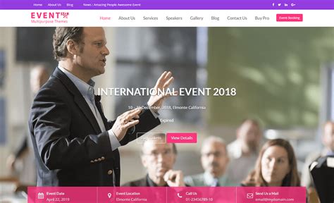 7 Best Event Management Wordpress Themes Data Based