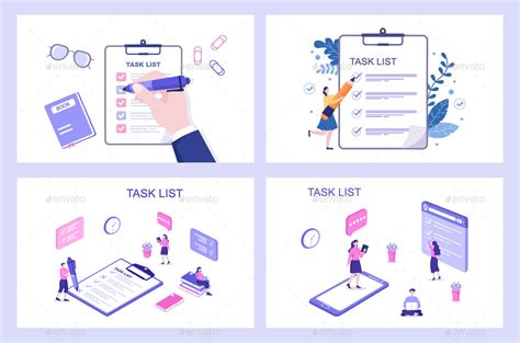 Task List Vector Illustration Vectors GraphicRiver