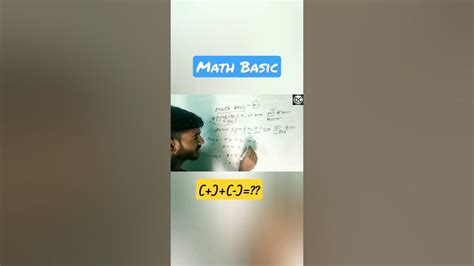 Basic Maths Rule Of Plus Minus Adding And Subtracting Integers Youtube