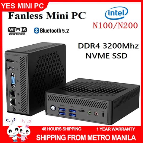 Fanless Mini Pc Intel N Mini Pc Alder Lake N Mini Computer Windows Pro Ddr Nvme Ssd K