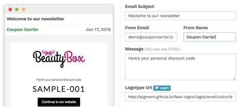 How To Send A Unique Code To Each New Email Subscriber Coupon Carrier Knowledge Base