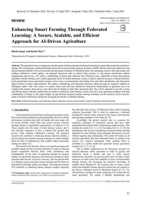 Pdf Enhancing Smart Farming Through Federated Learning A Secure