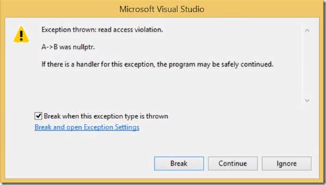 Improvement To Debugging C Access Violations In Visual Studio Update Azure DevOps Blog