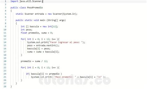 Arrays Java Peso Promedio