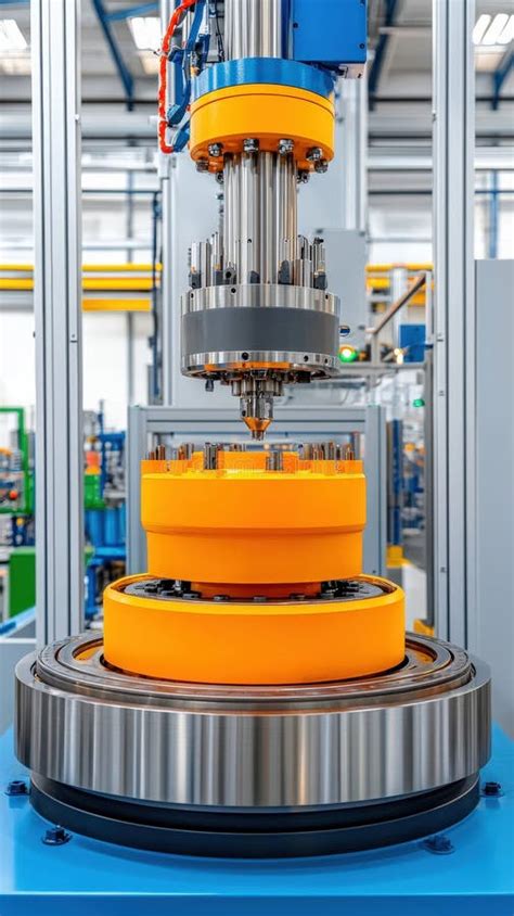 Sleek Robotic Machinery In A Modern Factory Setting Stock Illustration Illustration Of System