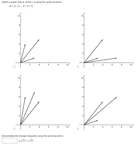 Solved Sketch A Graph Of U V And U V Using The Vectors U Chegg Com