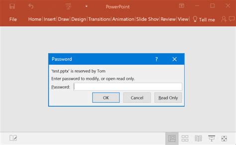 tutorial lock powerpoint 2016 presentation from opening or editing