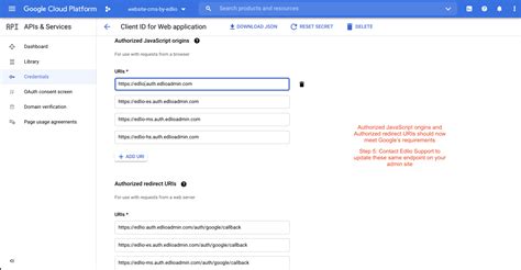 Updating Oauth Protocol On Your Google Sso Project Google Edlio Help Center