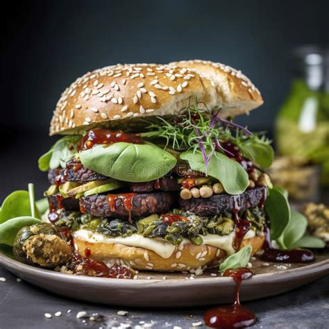 Homemade Vegan Burgers With Alternative Proteins Plant Based Food