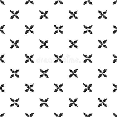 Cute Geometric Seamless Cross Pattern Vector Illustration Stock Vector