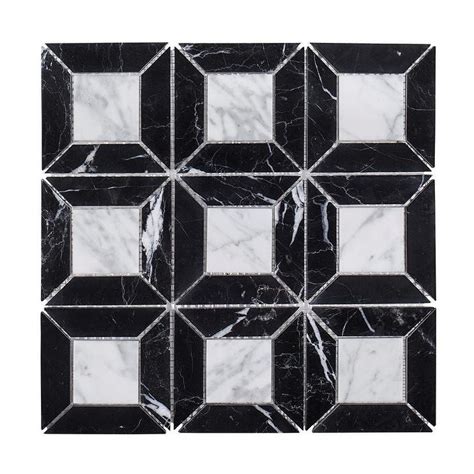 Black And White Square Mosaic Tile At Floyd Wade Blog