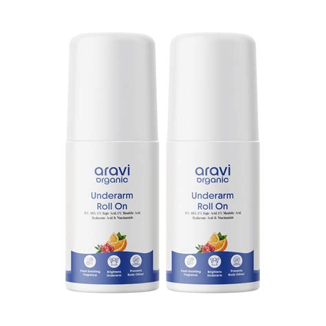 Buy Aravi Organic Under Arm Roll On 5 Aha 2 Kojic Acid And 1