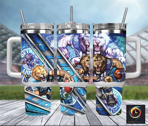 Detroit Lions Nfl Mascot Custom Stanley Cup 40 Oz 30 Oz Tumbler With