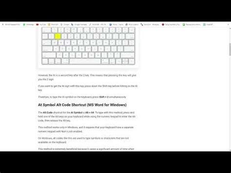 How To Type At Symbol On Keyboard Windows Mac Youtube
