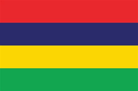 모리셔스 국기 플래그 아이콘입니다 표준 색상 표준 크기 직사각형 플래그입니다 컴퓨터 일러스트레이션 디지털 일러스트레이션 벡터