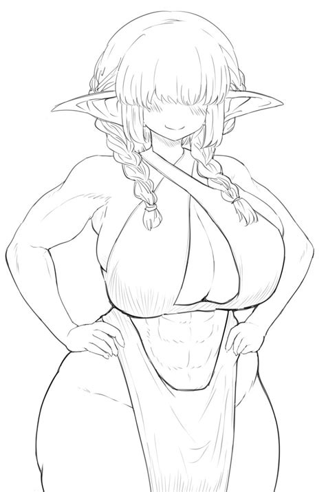 Rule 34 Abs Black And White Braids Brie Oc Goblin Female Hair Over Eyes Huge Breasts 10053716